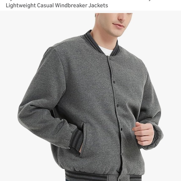 Jackets & Coats | Mens Gray Bomber Jacket | Poshmark
